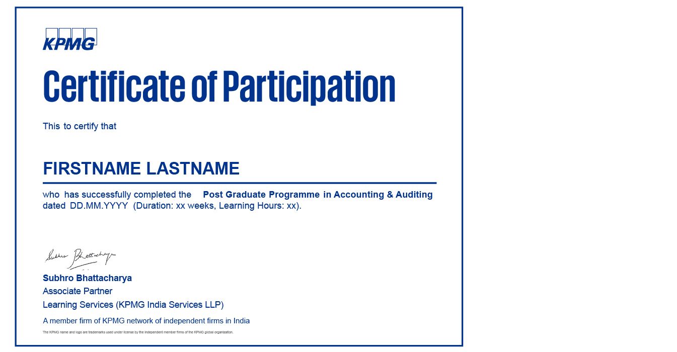 PGP in Accounting and Auditing - KPMG India
